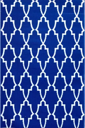MAD MATS Casa Blanca Rug - Blue White - 5'x8'