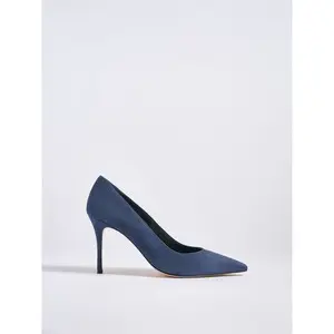 Marion Parke Classic Pump 85 Suede - Navy