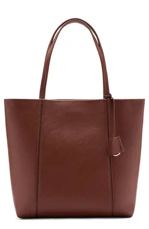 Mango Faux Shopper Bag - Leather