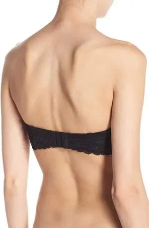 Natori Feathers Underwire Plunge Strapless Bra - Black