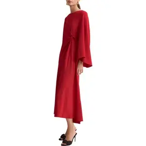 Mango Side Twist Dress - Red