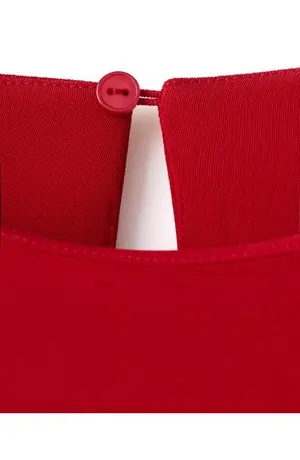 Mango Side Twist Dress - Red