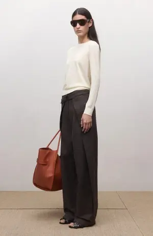 Mango Crewneck Wool Sweater - Ecru