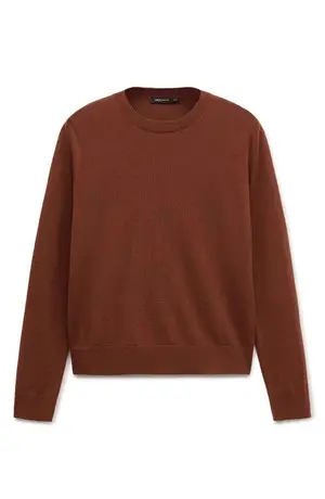 Mango Crewneck Wool Sweater - Russet