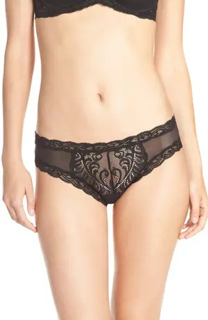 Natori Feathers Hipster Briefs - Black
