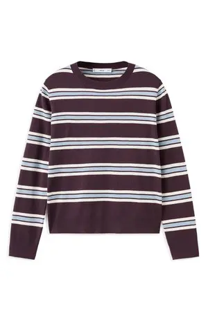 Mango Stripe Crewneck Sweater