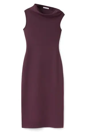 Mango Asymmetric Midi Sheath Dress