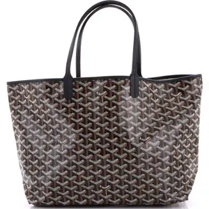 Goyard Saint Louis Pm Tote Coated Canvas - Black