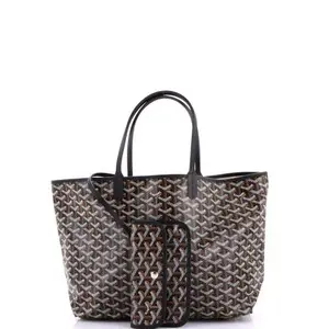 Goyard Saint Louis Pm Tote Coated Canvas - Black