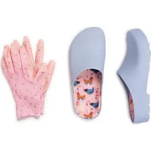 MUK LUKS Garden Clog And Glove Set - Chicken Party