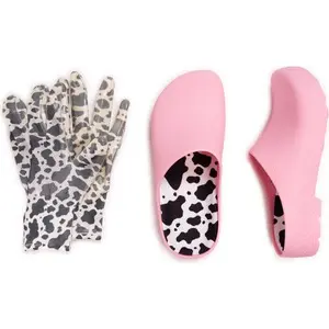 MUK LUKS Garden Clog And Glove Set - Sweet Moo