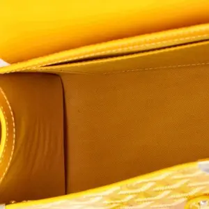 Goyard Saigon Top Handle Bag Coated Canvas With Leather Pm - Yellow
