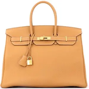 HERMES Birkin Handbag Brown Togo With Gold Hardware 35