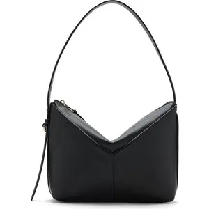 Mango Adjustable Strap Faux Leather Shoulder Bag - Black
