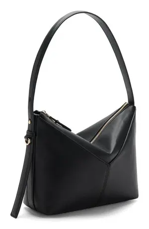Mango Adjustable Strap Faux Leather Shoulder Bag