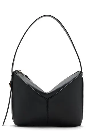 Mango Adjustable Strap Faux Leather Shoulder Bag