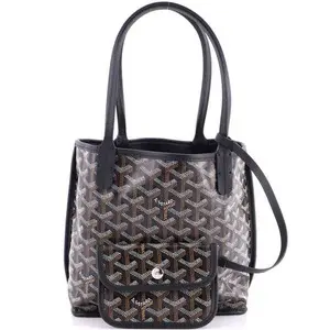 Goyard Anjou Reversible Tote Coated Canvas Mini - Black
