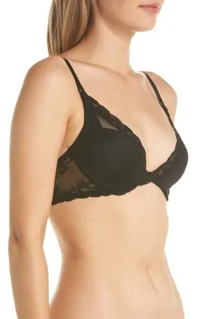 Natori Feathers Underwire Contour Maternity/nursing Bra - Black