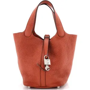 HERMES Picotin Lock Bag Clemence Pm - Cuivre