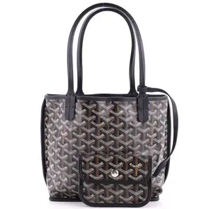 Goyard Anjou Reversible Tote Coated Canvas Mini - Black