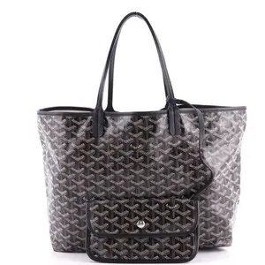 Goyard Saint Louis Pm Tote Coated Canvas - Black