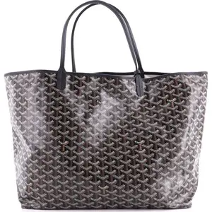 Goyard Saint Louis Gm Tote Coated Canvas - Black