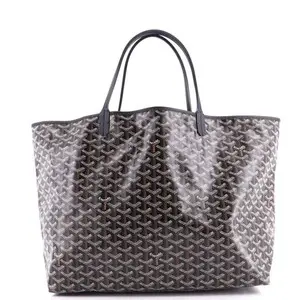 Goyard Saint Louis Gm Tote Coated Canvas - Black