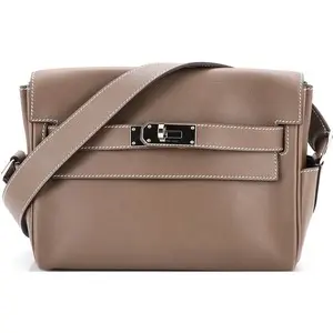HERMES Kelly Messenger Bag Evercolor Pm - Etoupe