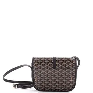 Goyard Belvedere Ii Messenger Bag Coated Canvas Pm - Black