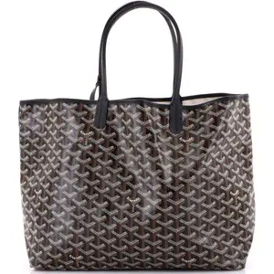 Goyard Saint Louis Pm Tote Coated Canvas - Black