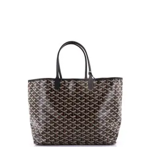 Goyard Saint Louis Pm Tote Coated Canvas - Black