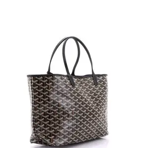 Goyard Saint Louis Tote Coated Canvas Pm - Black
