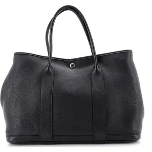 HERMES Garden Party Tote Leather 36 - Noir