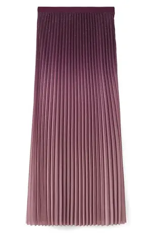Mango Pleated A-line Skirt - Light/pastel Purple