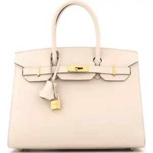 HERMES Birkin Sellier Bag Light Epsom With Gold Hardware 30 - Craie
