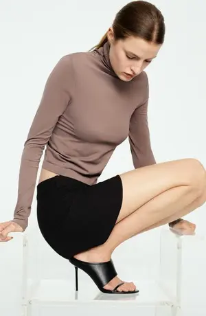 Mango Seamless Turtleneck Top