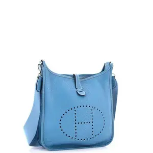 Hermès Evelyne Bag Gen Ii Clemence Pm - Bleu Jean