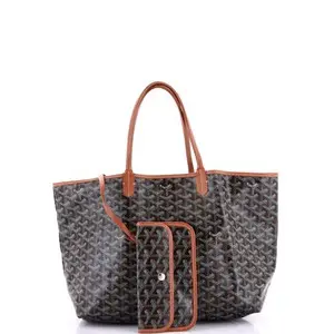 Goyard Saint Louis Pm Tote Coated Canvas - Brown