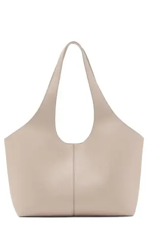 Mango Large Faux Leather Shopper Tote - Off White