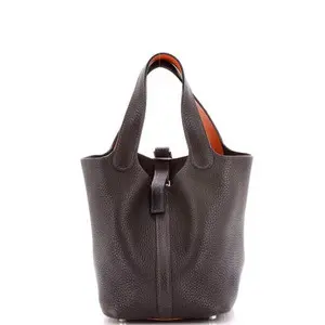 Hermès Eclat Picotin Lock Bag Clemence Pm - Brown