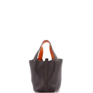 Hermès Eclat Picotin Lock Bag Clemence Pm - Brown