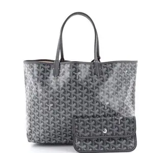 Goyard Saint Louis Tote Coated Canvas Pm - Grey