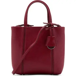 Mango Mini Faux Leather Tote Red