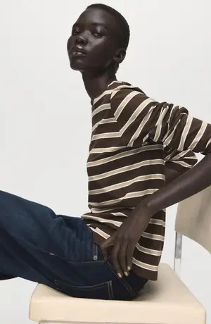Mango Stripe Long-sleeve T-shirt