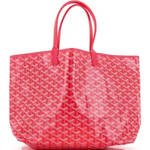GOYARD Saint Louis Reversible Tote Coated Canvas And Printed Canvas Pm - Red
