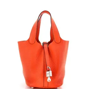 Hermès Picotin Lock Bag Clemence Pm - Feu