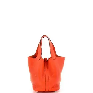 Hermès Picotin Lock Bag Clemence Pm - Feu