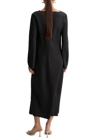 Mango Cowl Neck Long Sleeve Dress