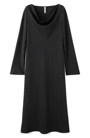 Mango Cowl Neck Long Sleeve Dress