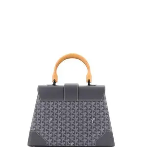 Goyard Saigon Top Handle Bag Coated Canvas With Leather Mm